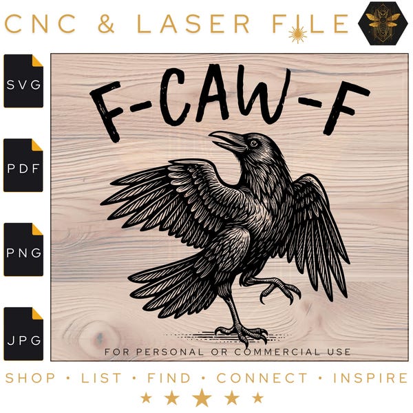 F Caw F Sign - Etsy