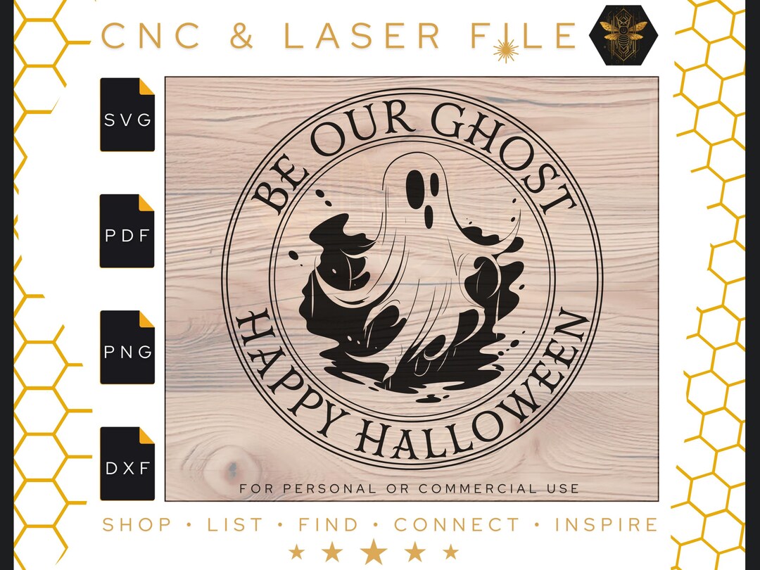 Be Our Ghost Entry Sign SVG | Be Our Ghost Happy Halloween Sign ...