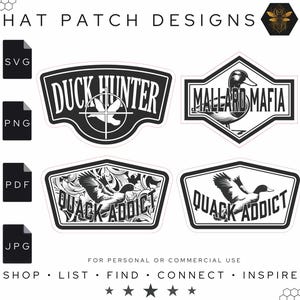 Duck Hunter Hat Patch Designs: Laser Cut Files (digital Download) - Etsy