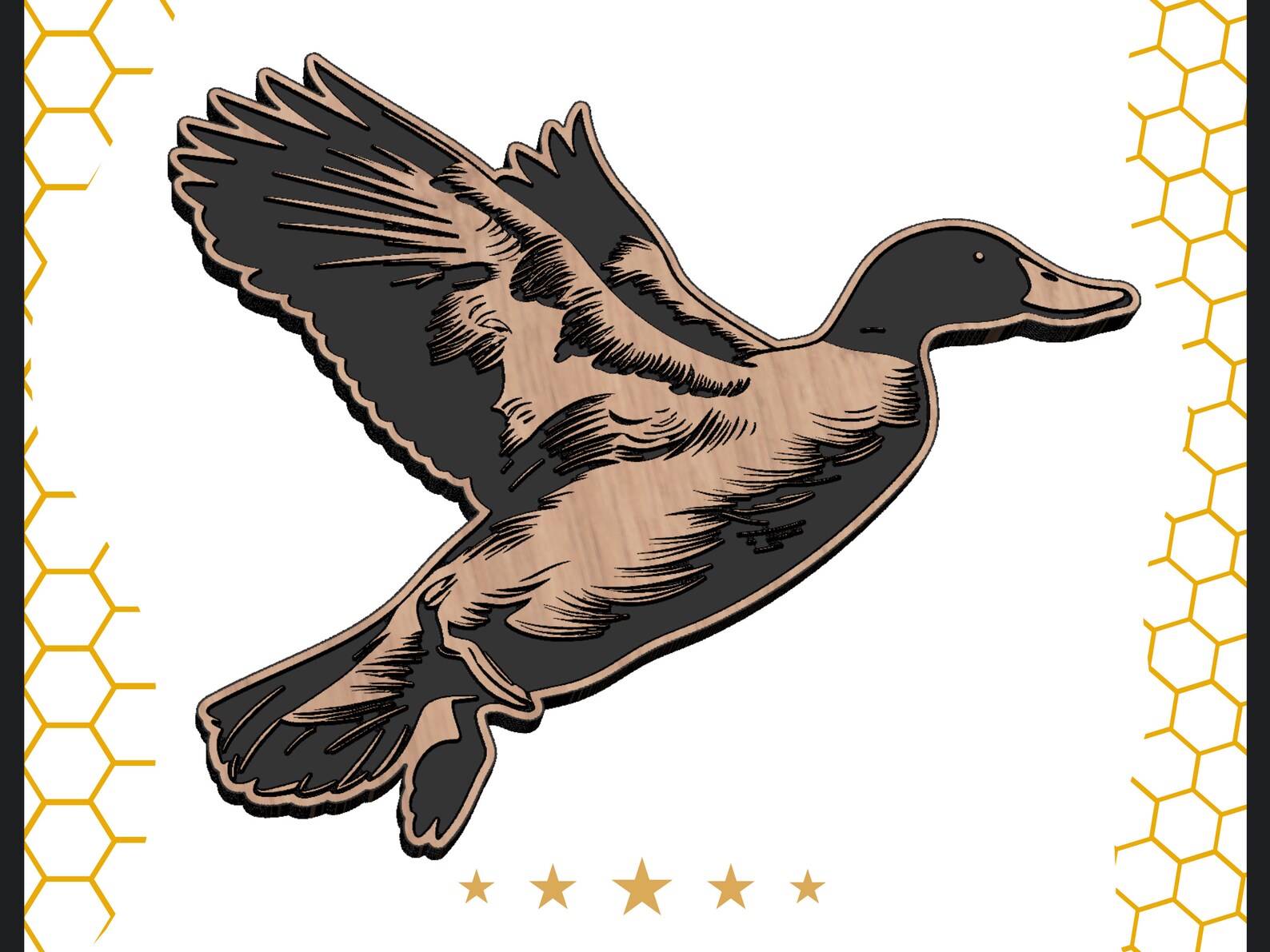 Flying Duck Vector File Duck Svg Duck Hunting Svg File Detailed Duck ...