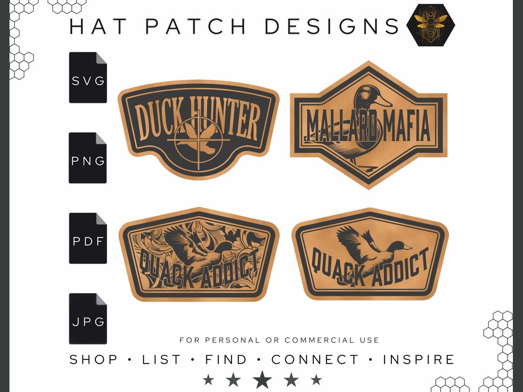Duck Hunter Hat Patch Designs: Laser Cut Files (digital Download) - Etsy