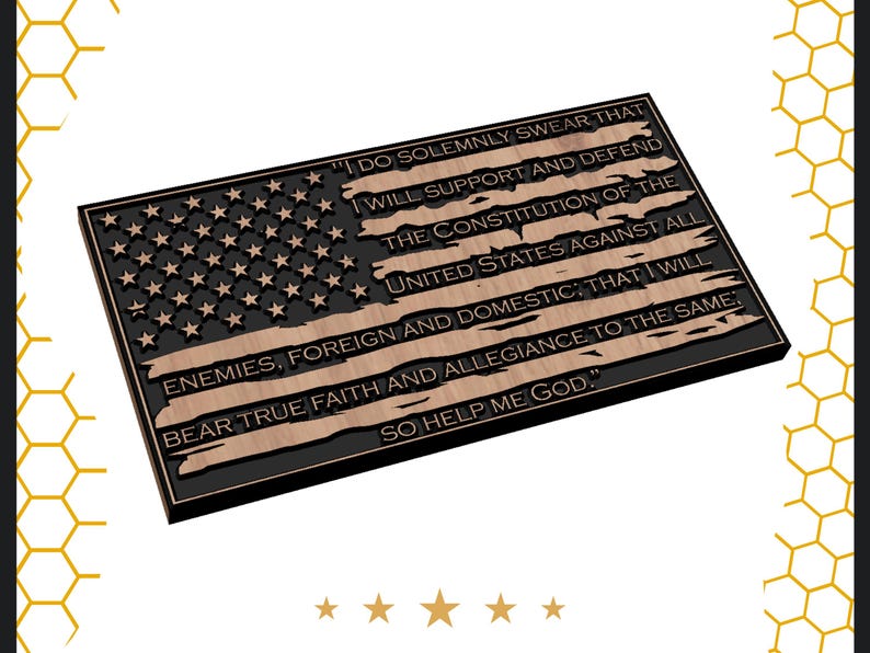 Oath of Enlistment Tattered Distressed American Flag Svg | Veteran of ...