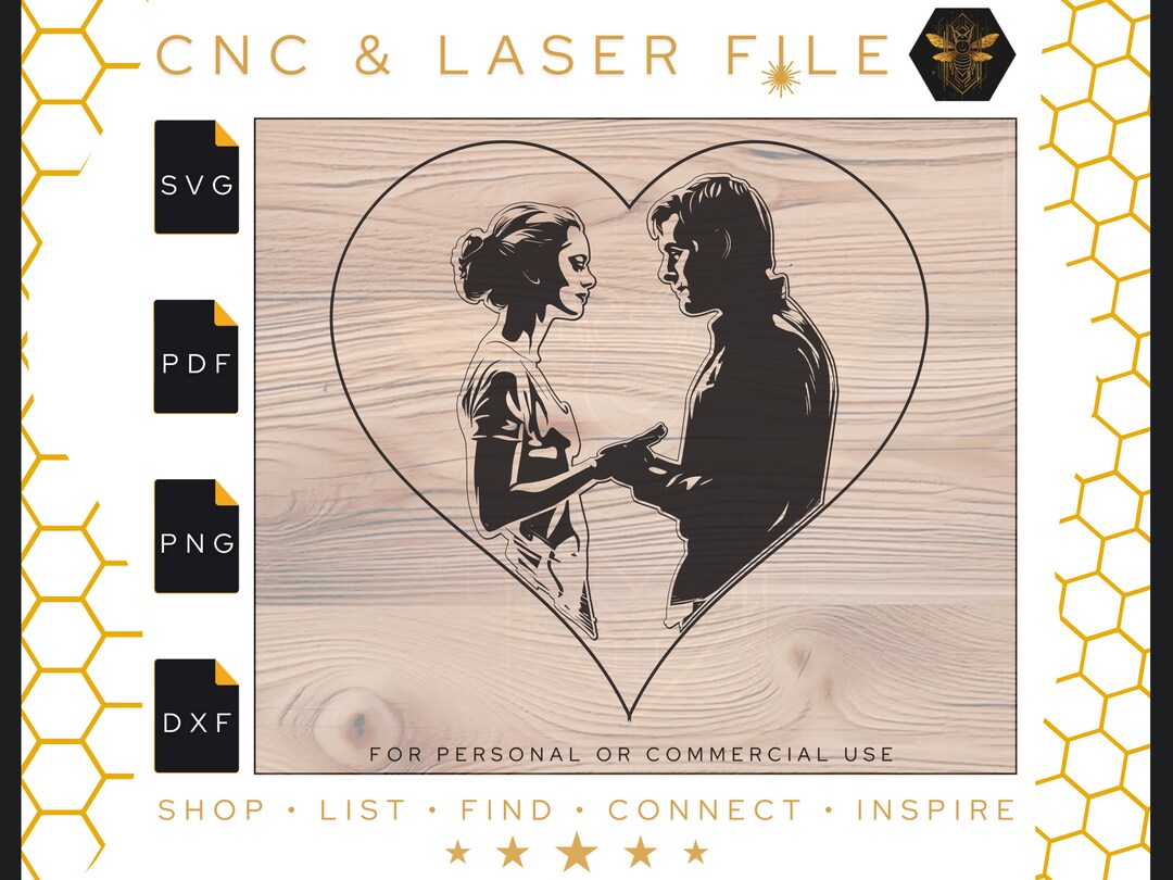 Couple With Heart Background SVG | Valentines Day File | Husband and ...