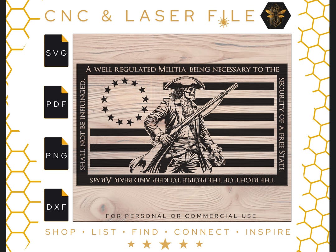 Minuteman Skull Betsy Ross Flag SVG | 2nd Amendment Patriotic Vector ...