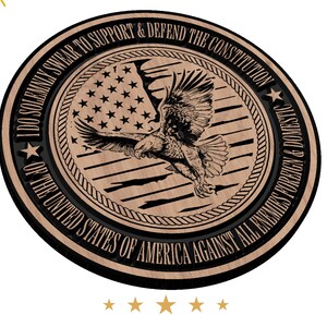 Oath of Enlistment Eagle and Flag SVG | Military Sign (digital Download ...