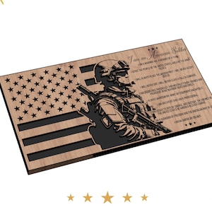 The Soldier's Creed Detailed Soldier Centered American Flag | I Am an ...