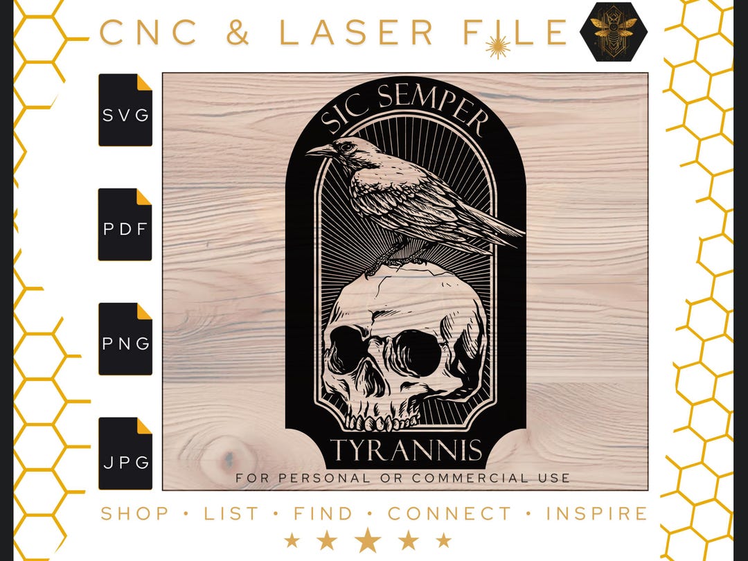 Sic Semper Tyrannis SVG | Thus Always to Tyrants | Human Skull File ...