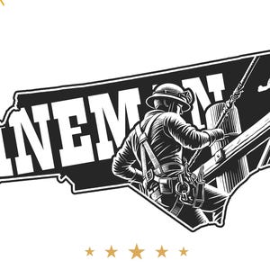 North Carolina Lineman SVG | Lineman Text North Carolina Sign | Lineman ...