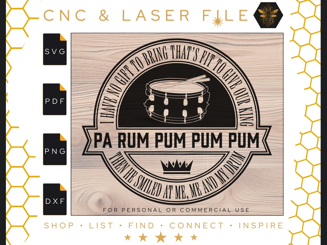 Little Drummer Boy Christmas Sign SVG | Drummer Boy | Pa Rum Pum Pum ...