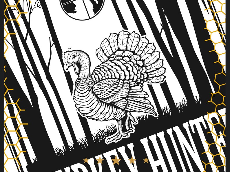 Turkey Hunter Sign (laser Cut Cnc File - Svg, Pdf, Png, Dxf) - Etsy