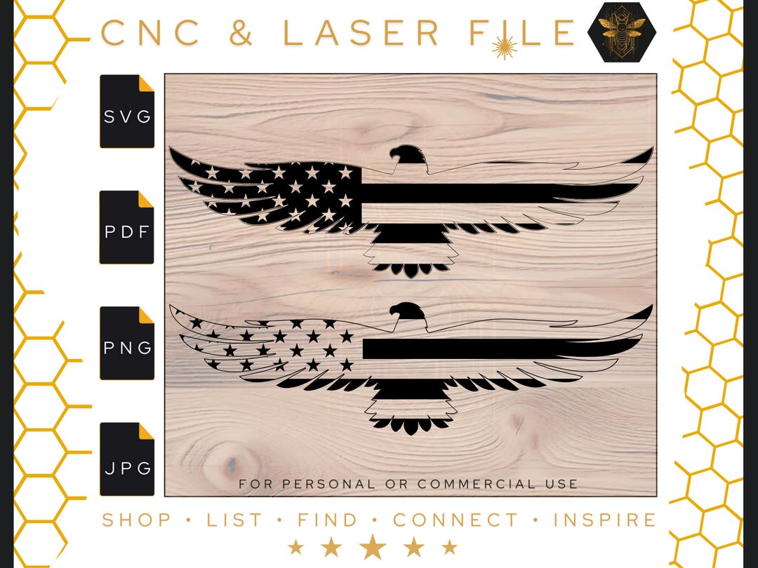 Flying Eagle Flag Svg | Patriotic Vector Files | Flying Eagle Vector ...