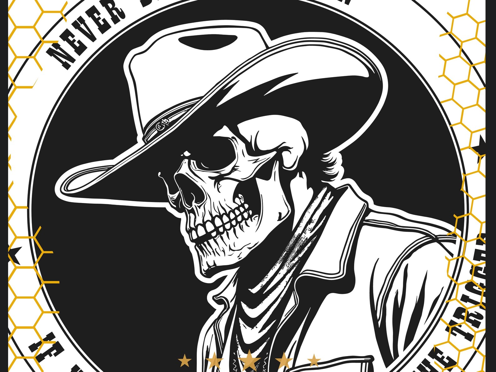 Never Draw Unless You're Ready | Cowboy Skull Svg File | Cowboy ...