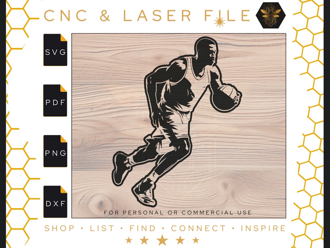 Basketball Player Svg | Basketball Vector Files | Basketball | Sports ...