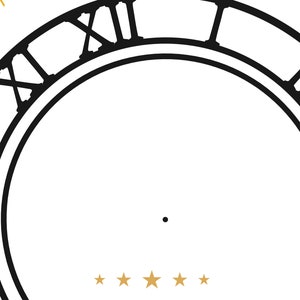 Round Roman Numeral Clock | Round Clock Vector File | Connected Roman ...