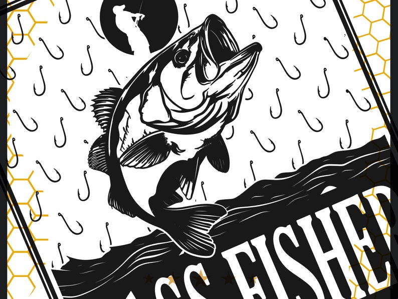 Largemouth Bass Sign Laser Cut File | Fishing SVG, CNC (digital ...