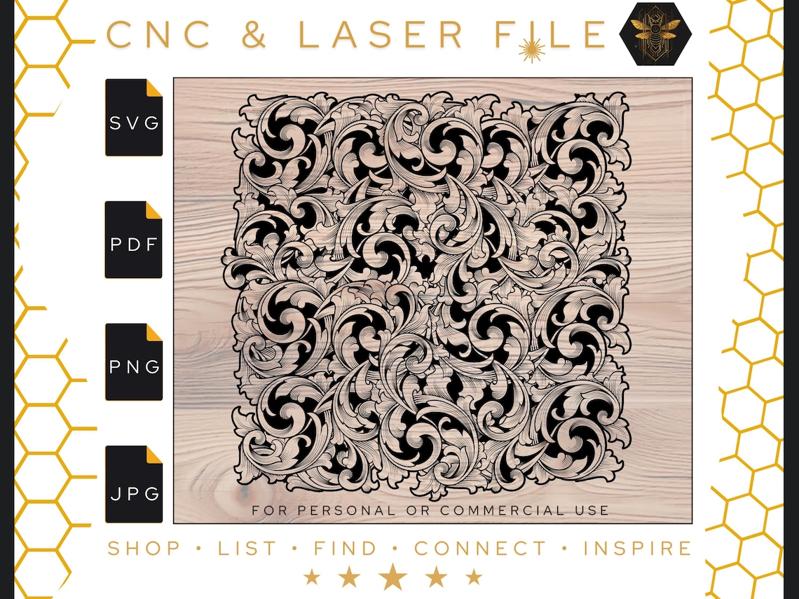 Scroll Pattern SVG | Geometric Patterns SVG File | Detailed Patterns ...