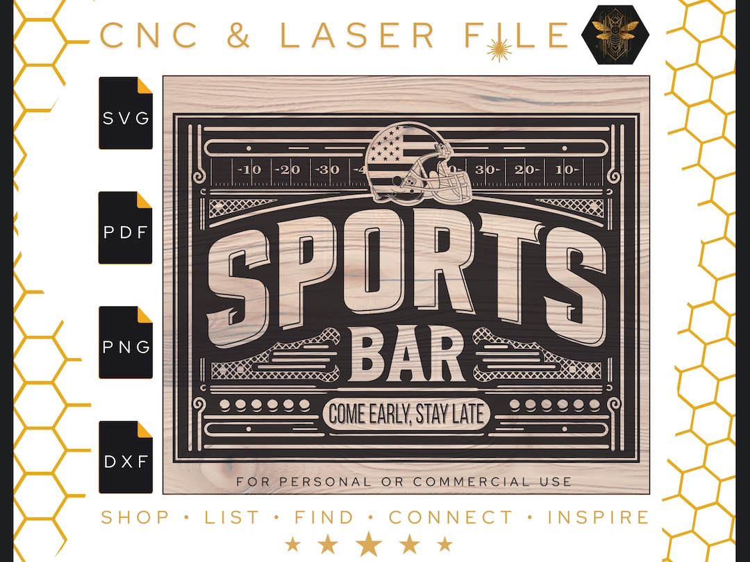 Sports Bar Sign | Home Bar Decor | Sport | Football Bar File | Bar ...