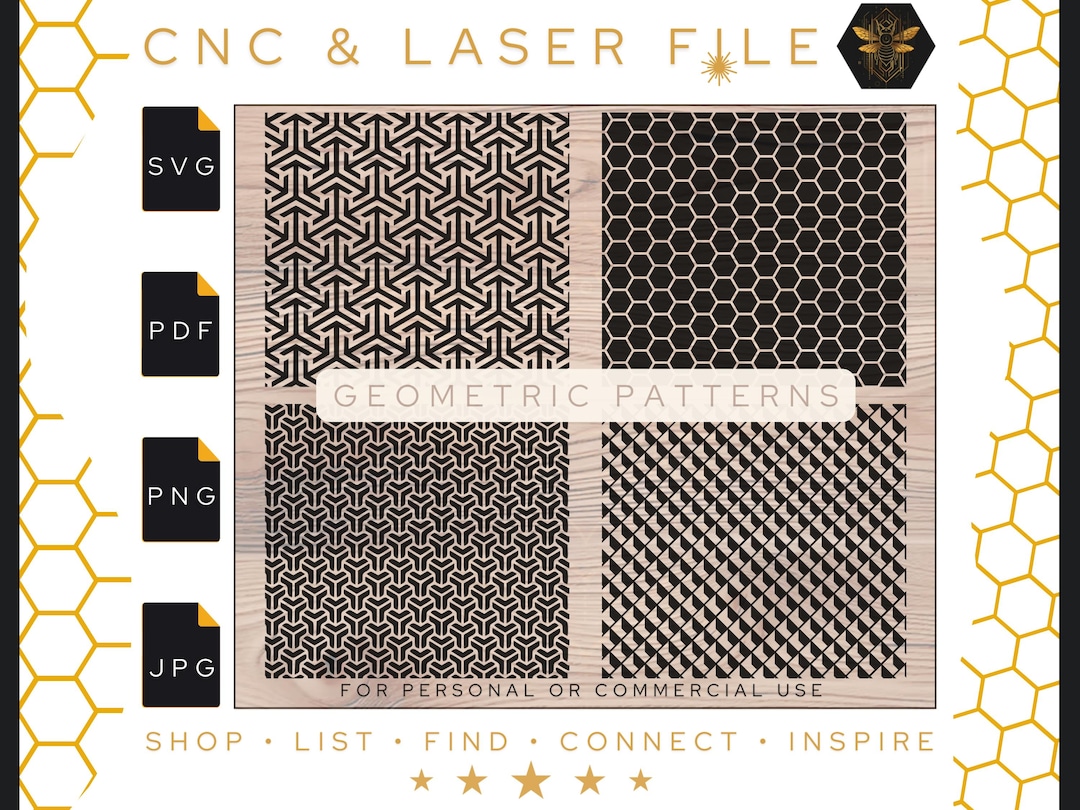 Geometric Patterns SVG File: Detailed Seamless Stippling (digital ...