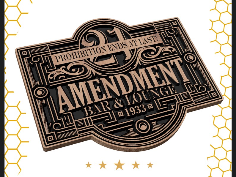 21st Amendment Bar & Lounge Sign Svg Prohibition Sign 21 Amendment Sign ...