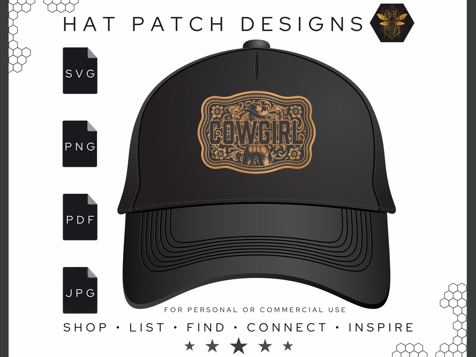 Cowgirl Belt Buckle SVG Laser Engraving Pattern: Cowhide Designs ...