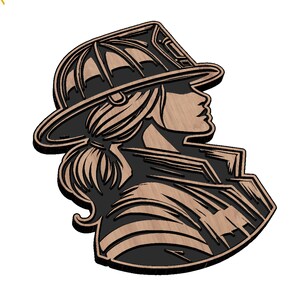 Female Firefighter No.1 Vector File | Firefighter File | Fire Woman ...