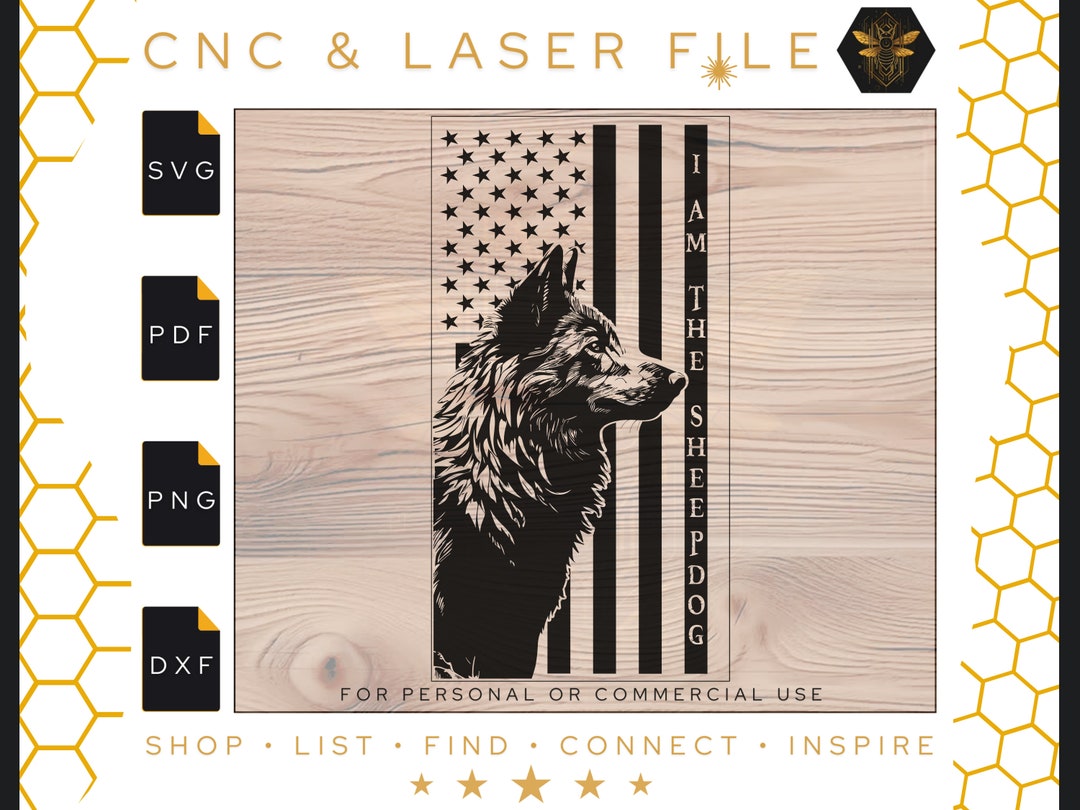 I Am the Sheepdog L Vertical American Flag SVG | Sheepdog Vertical ...