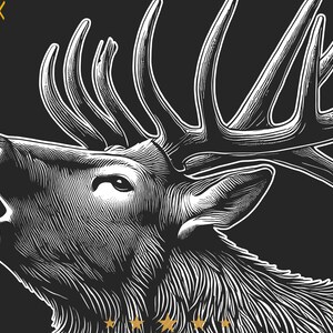 Elk Bugling High Detail Svg | Elk Bugle SVG | Elk Calling Vector File ...