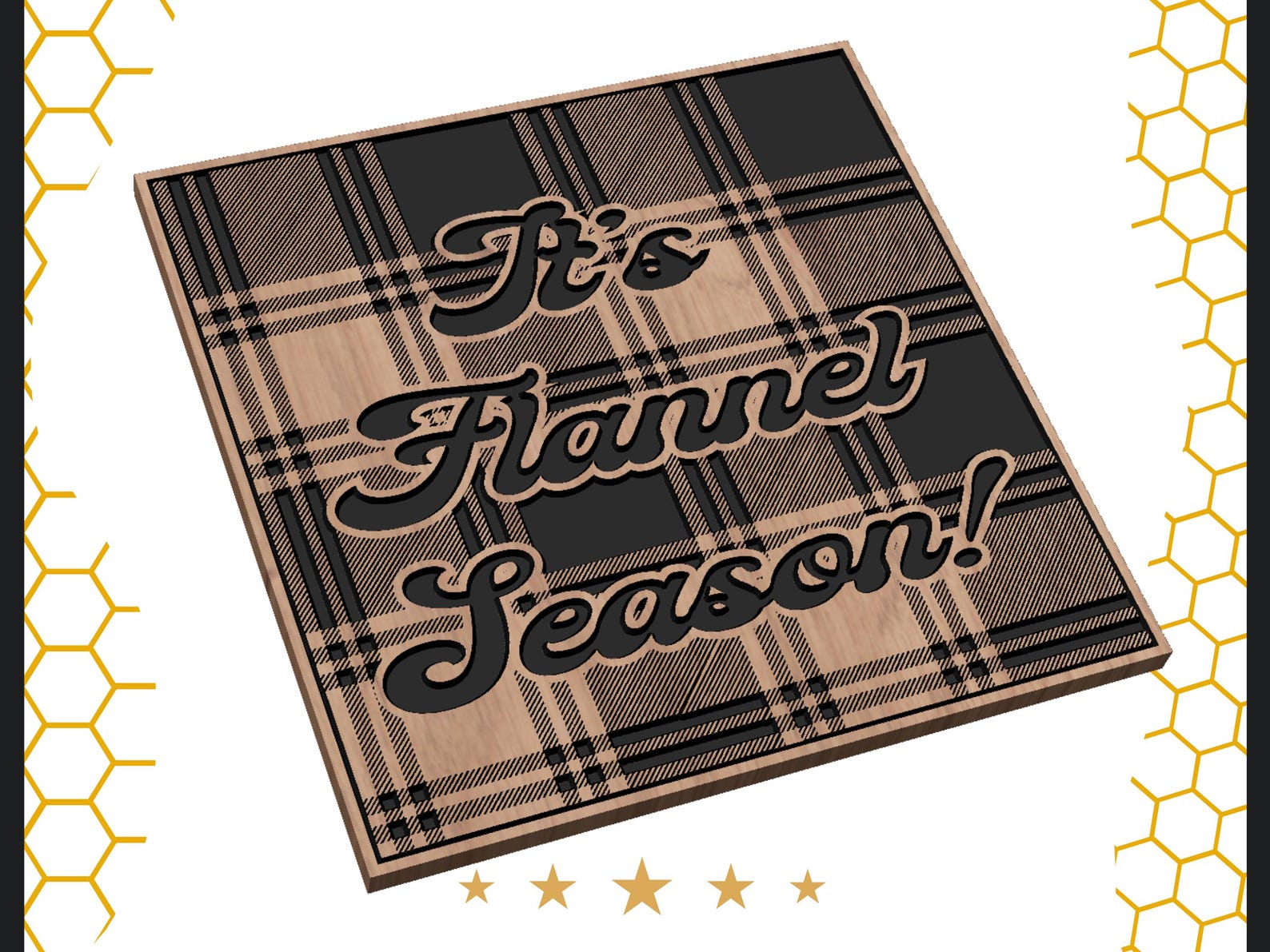 It's Flannel Season SVG | Fall Designs | Flannel Design | Black and ...