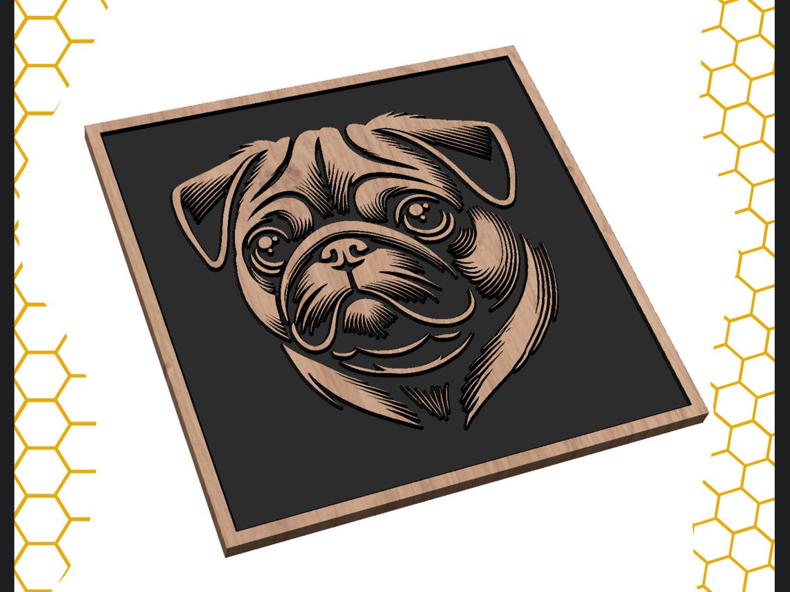 Pug Breed Vector File | Pug Svg | Pug Svg Cut File | Pug Dog Svg ...