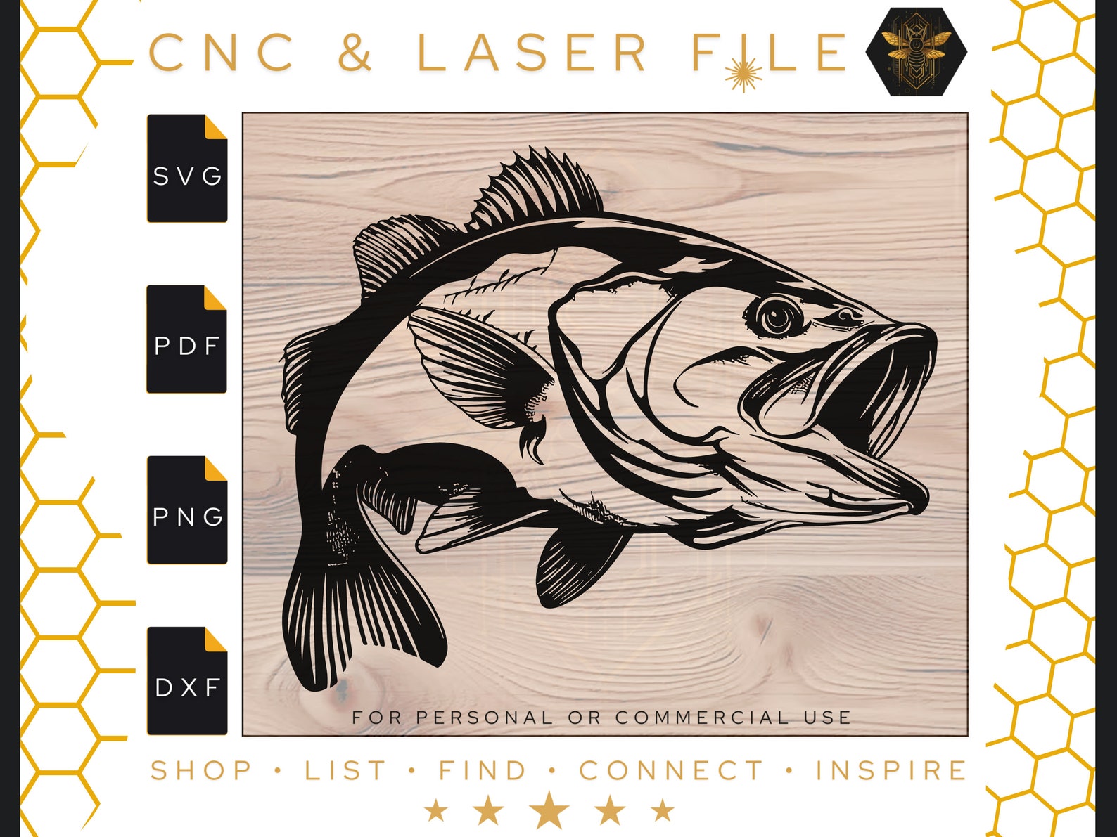 Largemouth Bass Vector Bass Fishing Bass Fishing Svg File Bass Fishing ...