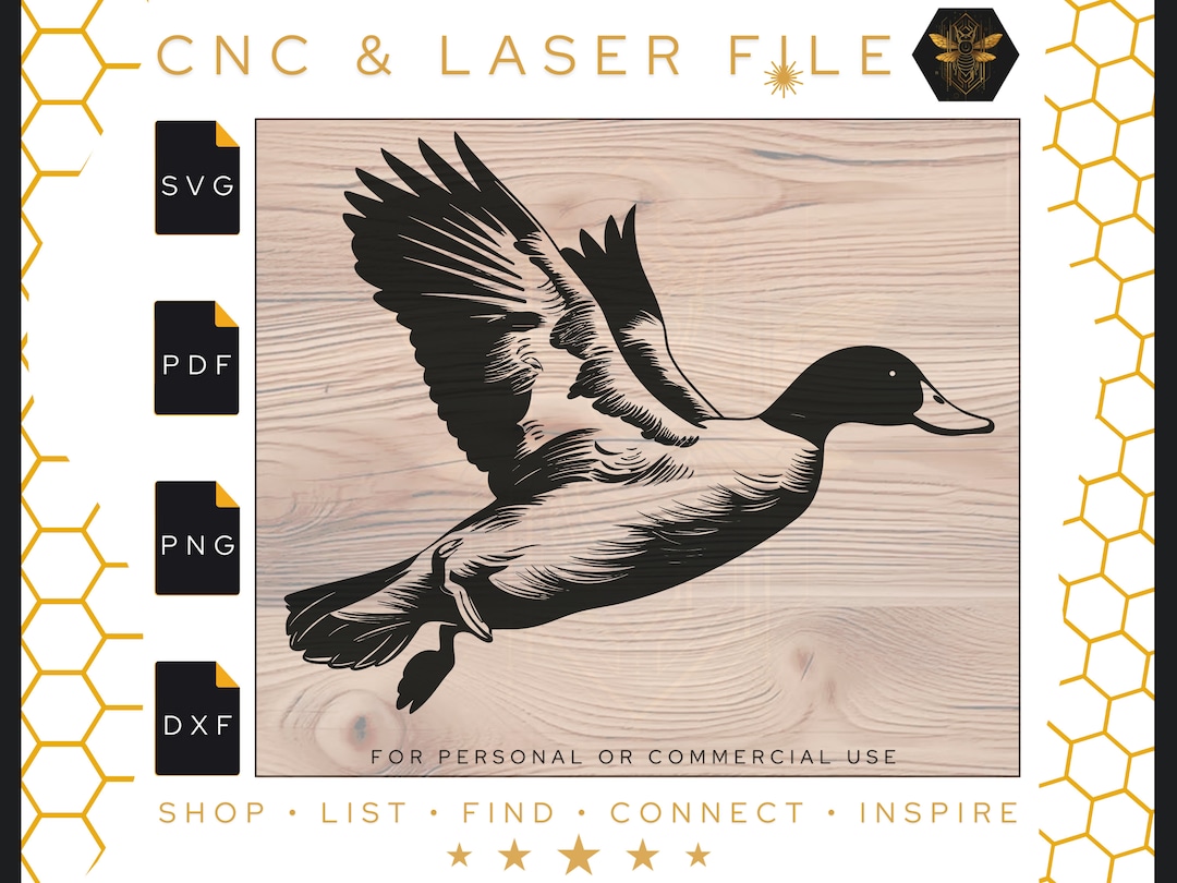 Flying Duck Vector File | Duck Svg | Duck Hunting Svg File | Detailed ...