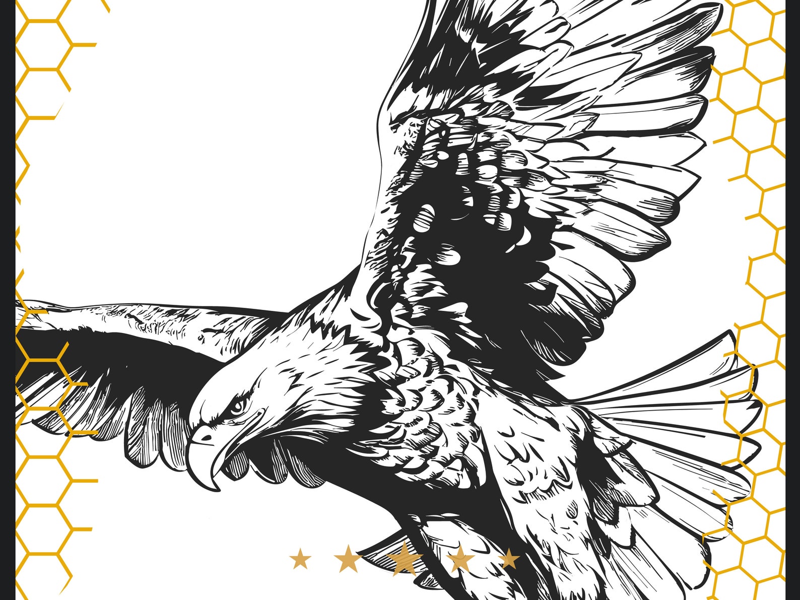 Eagle Soaring Svg Patriotic Vector Files Detailed Flying Eagle Vector ...