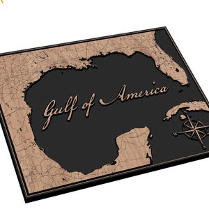 Gulf of America Map SVG | Laser Cut File (digital Download) - Etsy