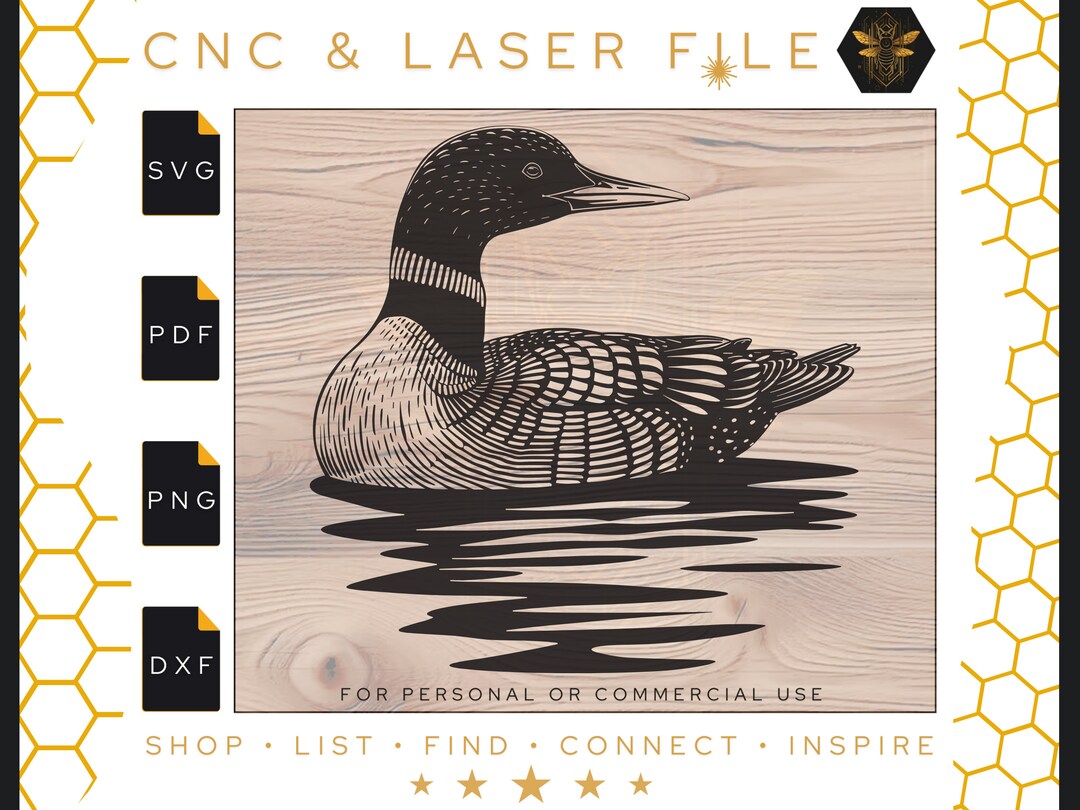 Common Loon Vector File No.2 Svg | Loon Svg | Loon Hunting Svg File ...