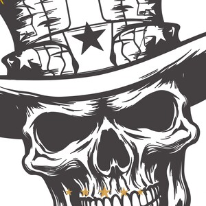 Uncle Sam Skull and Flag Vector File | Uncle Same Skull and Stars File ...
