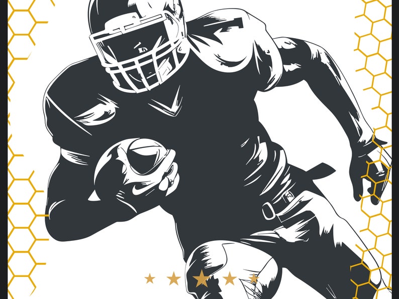 Football Player CNC & Laser File | Football Laser Files | Football ...