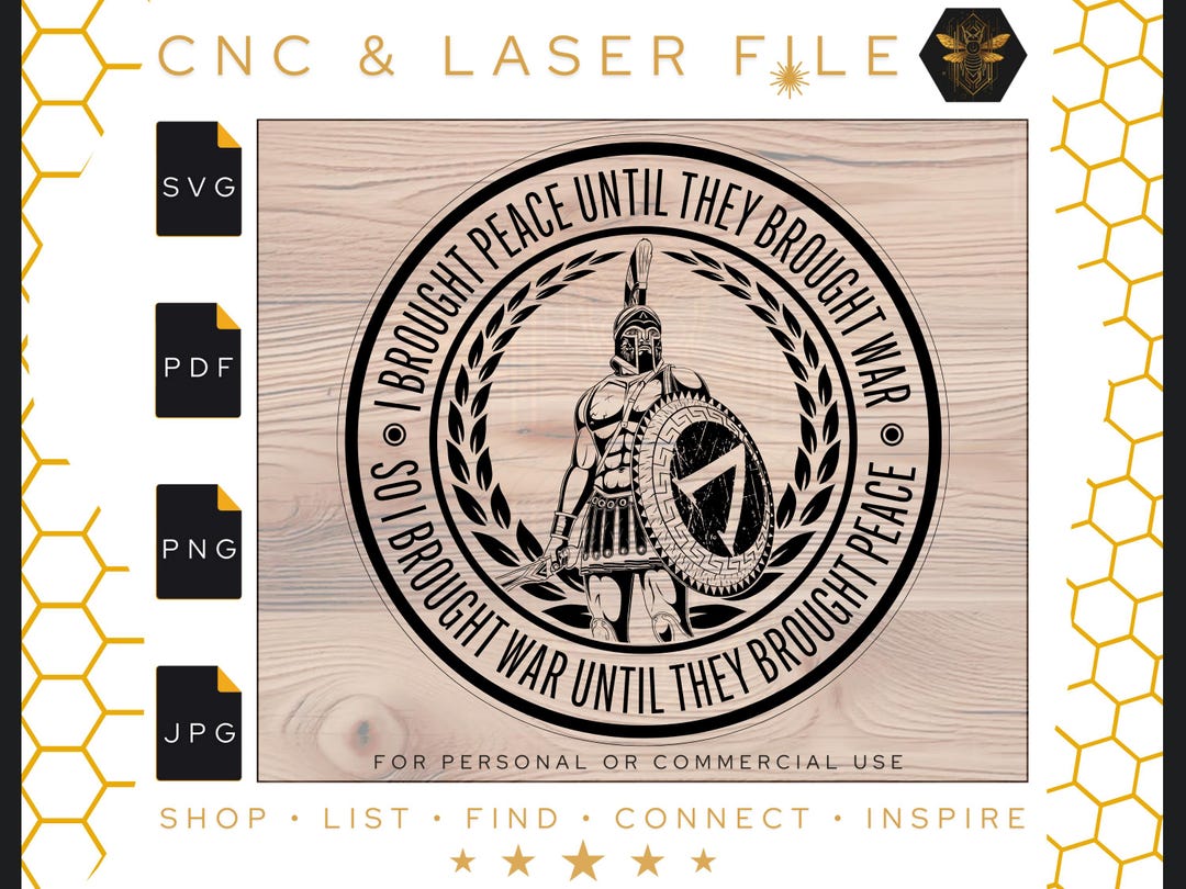 I Brought Peace Until They Brought War Quote Sign SVG | Military Quote ...