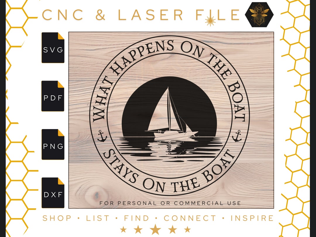 What Happens on the Boat Stays on the Boat Sign Svg | Sailboat Sign Svg ...