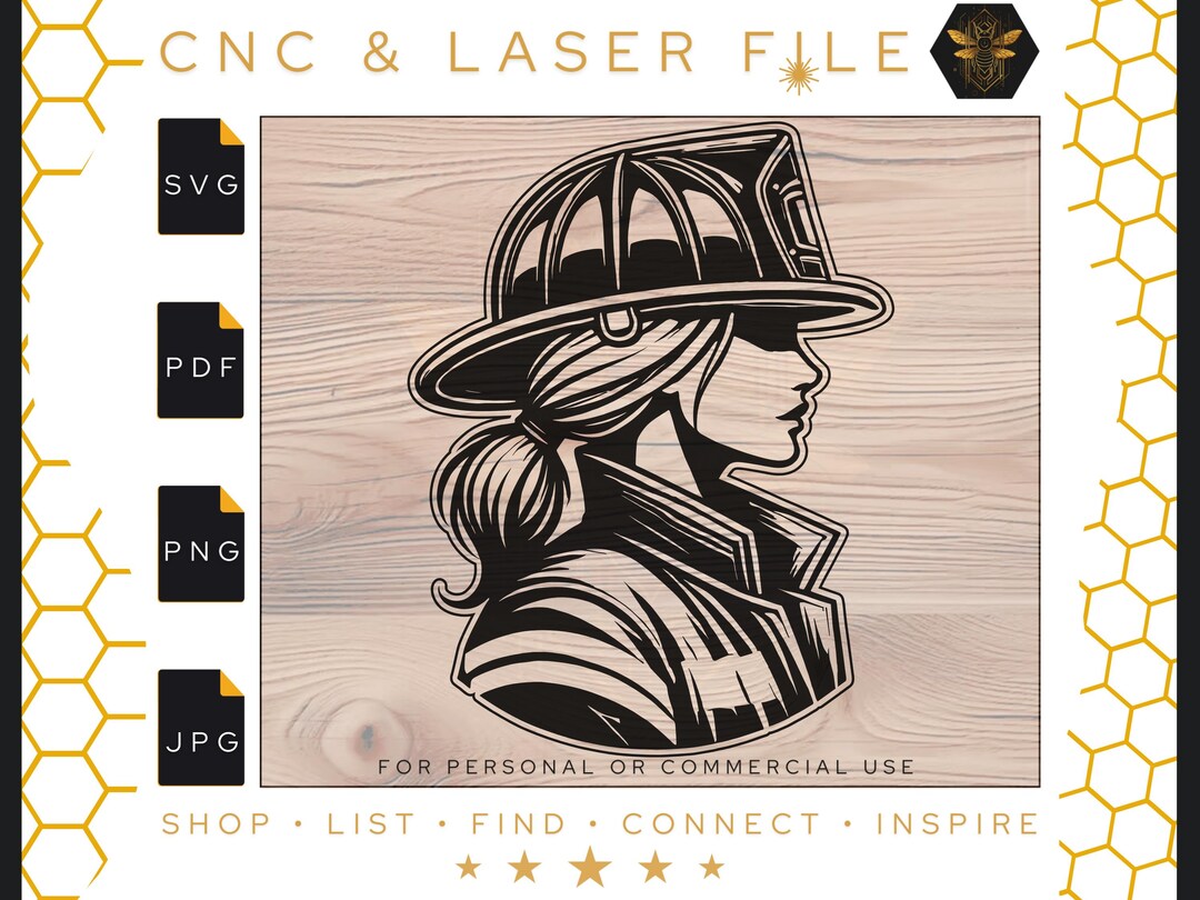 Female Firefighter No.1 Vector File | Firefighter File | Fire Woman ...