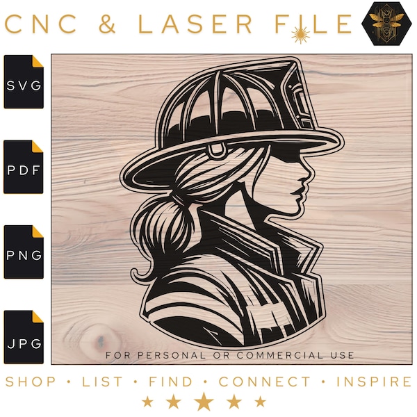 Female Firefighter - Etsy