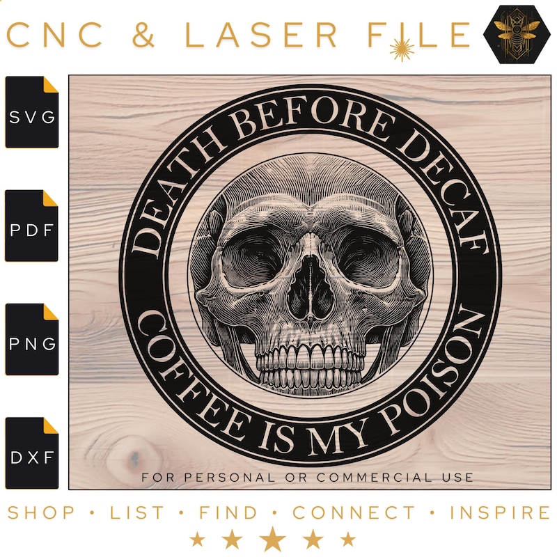 Death Before Decaf - Etsy