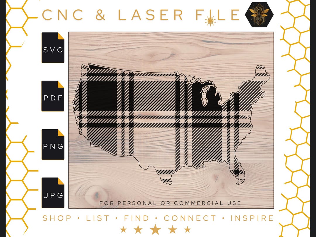 United States of America Flannel Style SVG | Flannel Style SVG USA ...