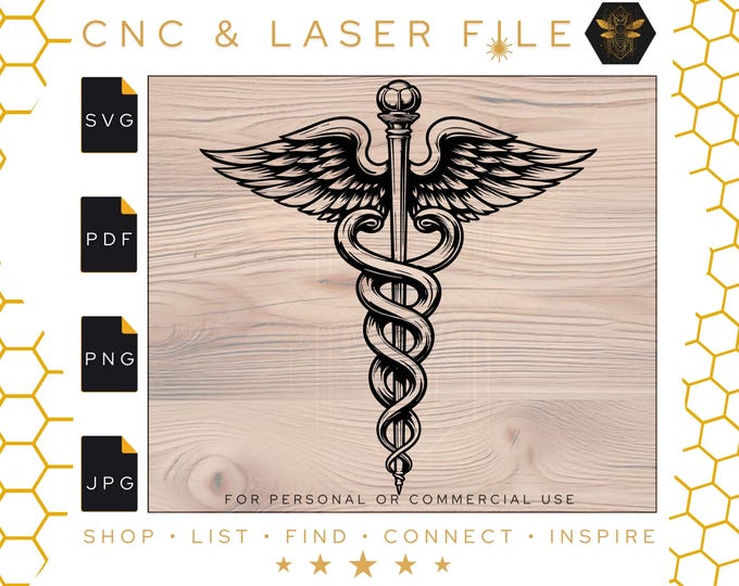 Wire Wrapped Caduceus Template : Downloadable File With Video Tutorial ...