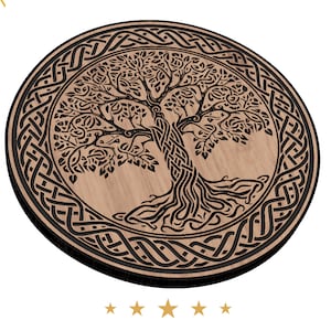 Celtic Tree of Life Round Vector | Celtic Tree Svg | Celtic Pattern | Vector Wall Art Laser File ...