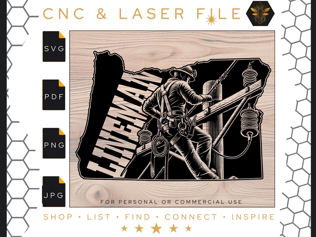 Oregon Lineman SVG: Laser Cut File, First Responder (digital Download ...