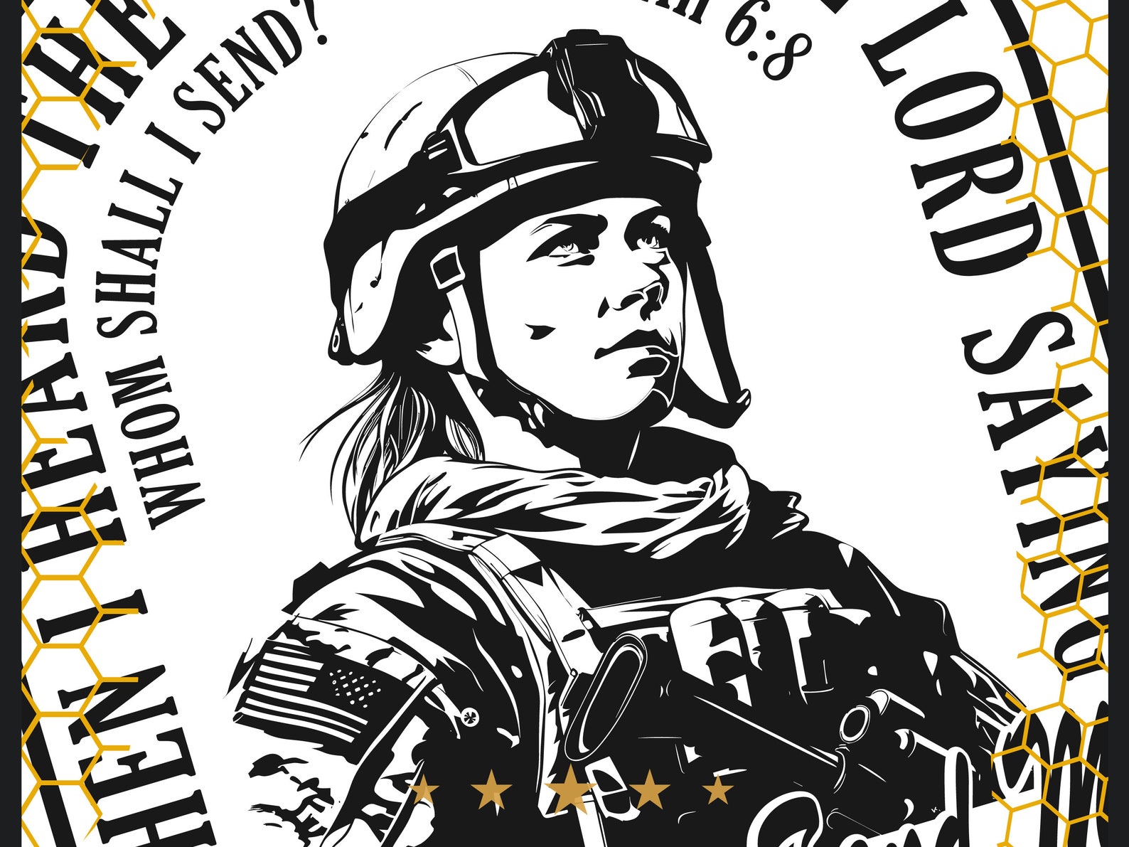 Female Soldier Svg File | Soldier Vector File | Here Am I Send Me ...