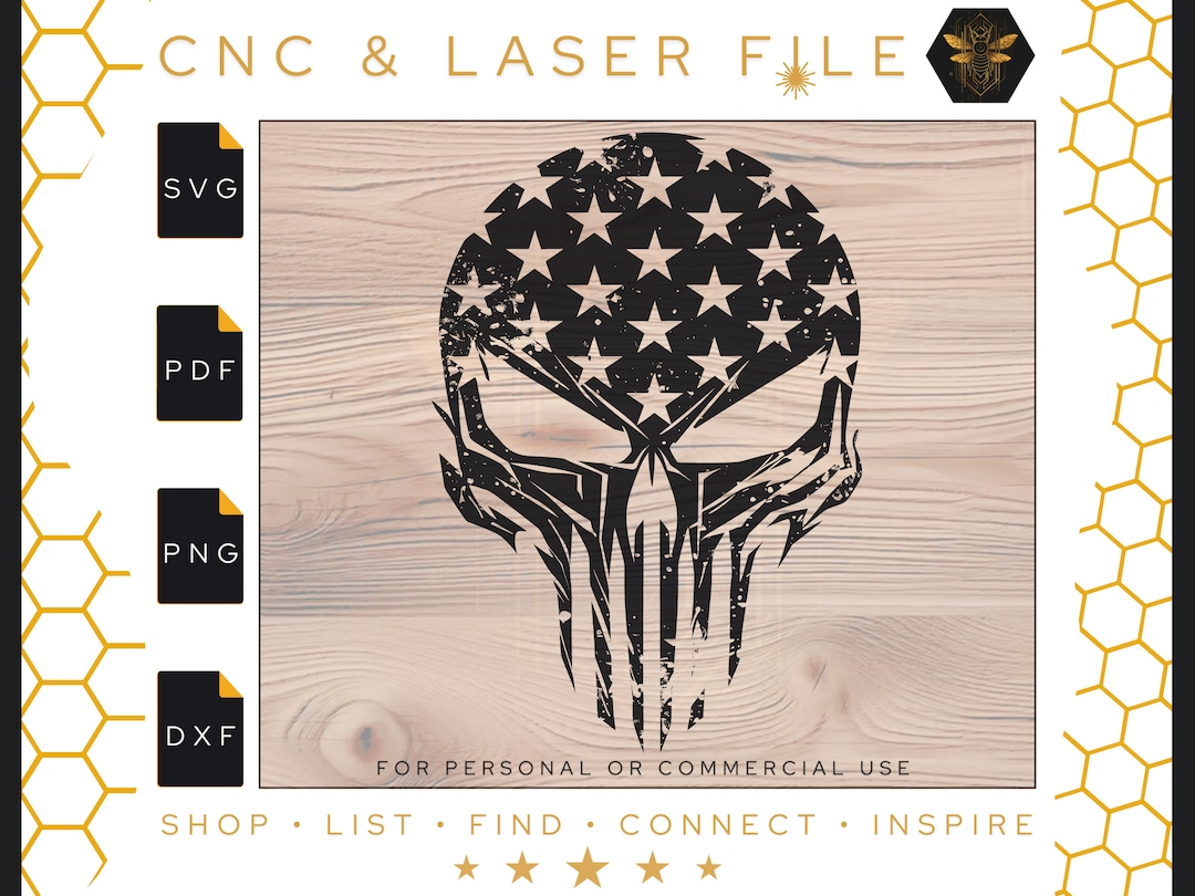 Skull and Flag Vector Svg File | Skull and Stars File | Stars and ...