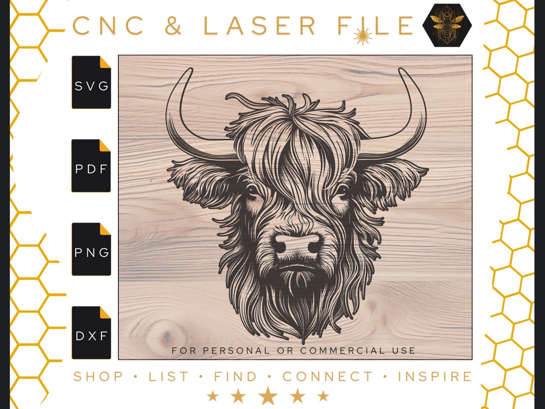 Highland Cow Vector | Highland Cow| Highland Cow Svg File | Cow Svg ...
