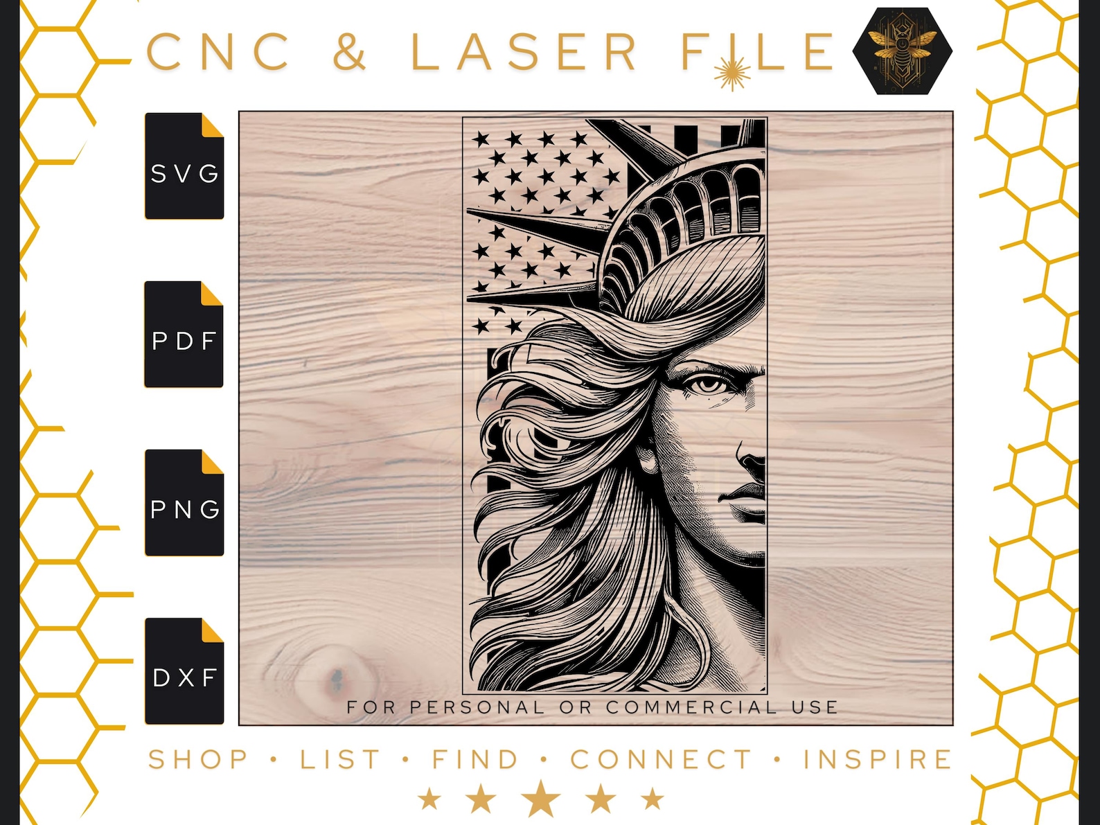 Statue of Liberty Vertical Flag SVG | Stoic Statue of Liberty | Lady ...