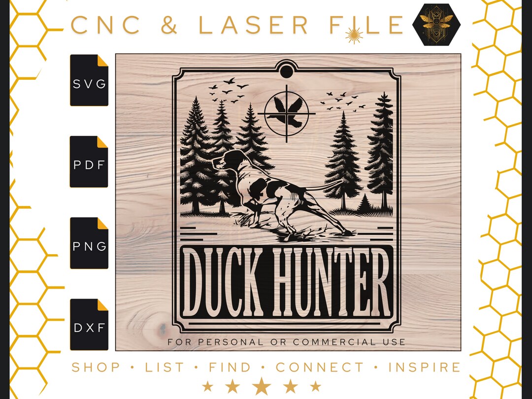Duck Hunter Sign With Hunting Dog | Duck Bird Dog Sign | Water Fowl ...